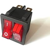 Doppel Wippenschalter, Wippschalter, 2-polig EIN/AUS, beleuchtet, 250V ...