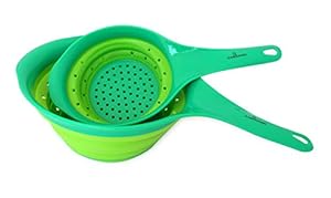 Amazon.com: Culina Handheld Collapsible Colanders Set of 2. Small ...