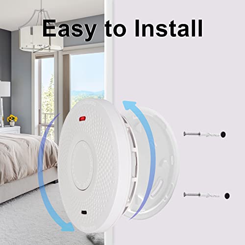 10-Year Battery Fire Alarm Smoke and Carbon Monoxide Detector, Listed ...