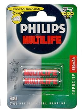 Philips Multilife NiMH Rechargeable AAA Batteries: Amazon.co.uk ...