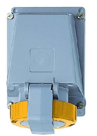 MK Commando K9193 Angled Socket Outlet 16 Amp 2P+E 100-130 Volt (IP67 ...