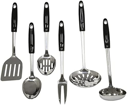Chef Craft Heavy Duty Kitchen Tool and Utensil Set, 6 Piece, Stainless ...