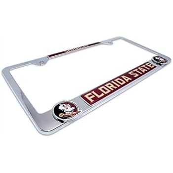 Amazon.com: FSU Florida State ALUMNI Chrome License Plate Frame: Automotive