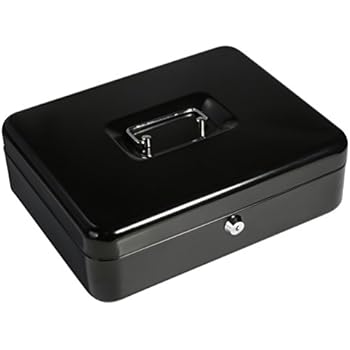 Amazon.com : STEELMASTER Extra Large Cash Box with Handles, Gray ...