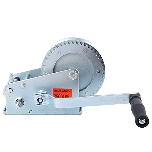Hand Manual Winches 3500LBs Heavy Duty Hand Crank Strap Gear Winch with ...