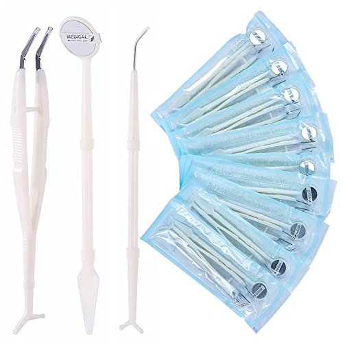 JMU 20 Pack Disposable Dental Examination Kit, 3Pcs Basic Instruments ...