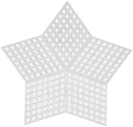 Amazon.com: Twenty (20) Plastic Plastic Canvas Stars Shapes Clear White ...