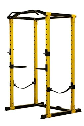 HulkFit Multi-Function Adjustable Power Cage with J-Hooks, Safety Bars ...