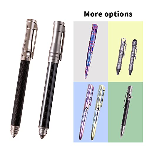 TACRAY Carbon Fiber Pen with Titanium Barrel Clip for office Business ...