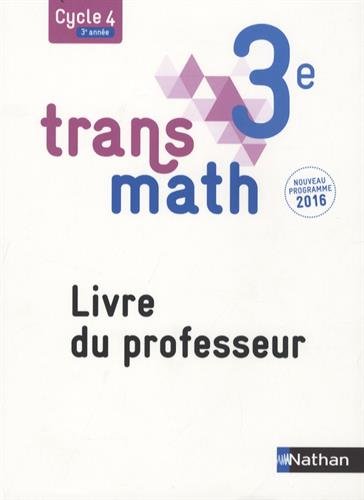 Transmath 3e : Livre du professeur .pdf télécharger de Nathan
