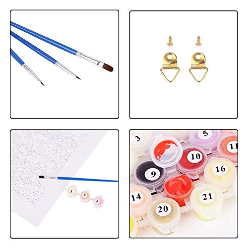 LIUDAO Oil Painting Without Frame Paint by Number Kit for Kids and Adults Angel Girl 16x20 Inch ...