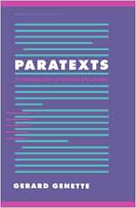 Paratexts: Thresholds of Interpretation (Literature, Culture, Theory ...