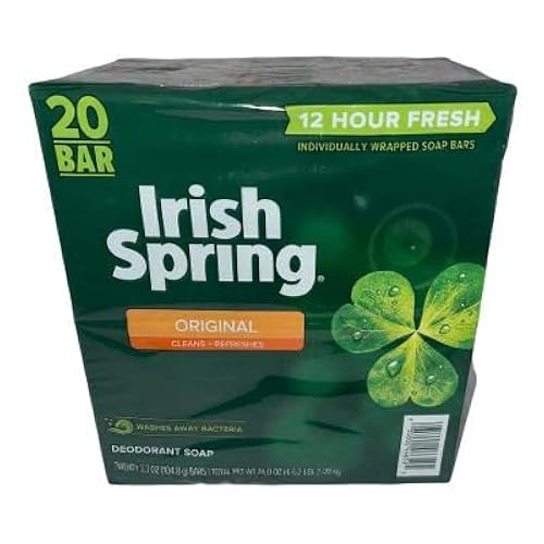 Irish Spring bar Soap (20/4 Oz Net Wt Oz), Original, 74 Ounce (Pack of ...
