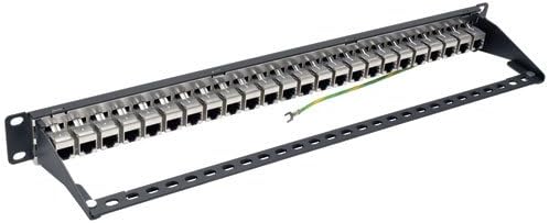 Tripp Lite 24-Port 1U Rack-Mount STP Shielded Cat6a Feedthrough Patch ...