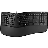 Amazon.com: Microsoft Ergonomic Keyboard - Black. Wired, Comfortable ...