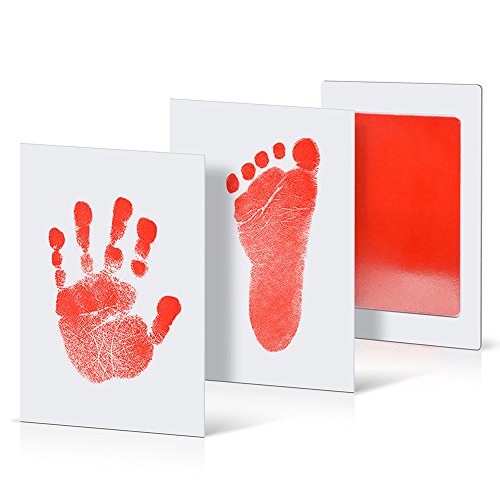 PChero 4 Packs Baby Handprint and Footprint Ink Pads - Pet Paw Inkless ...