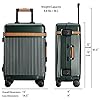 VERAGE Windsor PC Luggage with Aluminum Frame, Hardside Suitcase with spinner wheels, Green ...