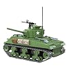 HMANE Sherman M4A1 Tank Building Set, 726 Pieces Simulation V12 Engine ...