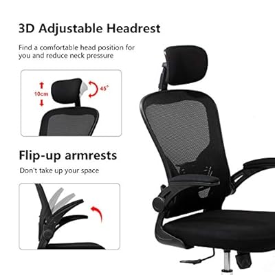 Magic Life Desk Chair Ergonomic Office Chair With Adjustable Headrest ...