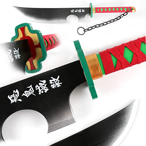 TWINKANIME Demon Slayer One Piece Katana Samurai Sword Natural Bamboo ...