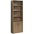 Amazon.com: Sauder Beginnings Bookcase with Doors, L: 24.65" x W: 11.65 ...
