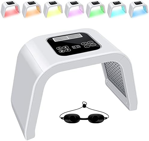 LANPOWAE LED-Face-Mask-Light-Therapy 7 in 1 Color LED Face SPA Facial ...