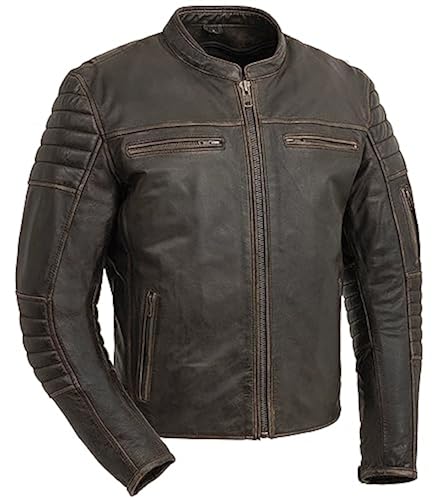 First Mfg Co - Commuter - Men's Motorcycle Biker Riding Brown Leather ...