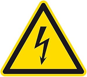 Varningstecken – varning mot elektrisk spänning – självhäftande folie ...