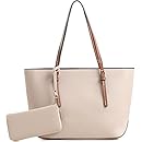 Amazon.com: DELUXITY Amber Zippered Tote Shoulder Bag with Matching ...