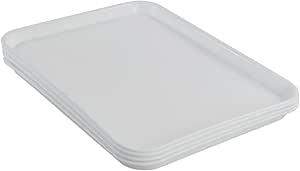 Amazon.com: Kekow 4-Pack White Plastic Fast Food Serving Trays : Home ...