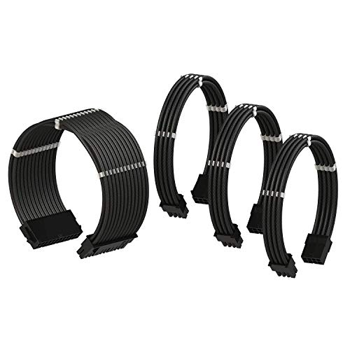 LINKUP - PSU Cable Extension Sleeved Custom Mod GPU PC Braided w/Comb ...