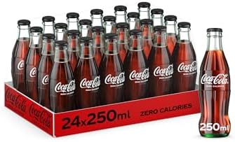 Coca-Cola Zero Calories, Carbonated Soft Drink, Glass Bottle 250ml ...