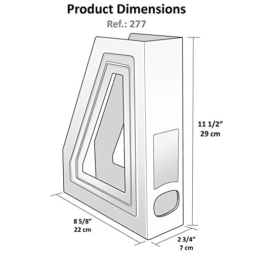 Acrimet Magazine File Holder, Durable Rack, Space-Saving Organizer ...