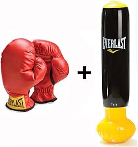 Amazon.com : Everlast Youth Boxing Gloves with Inflatable Punching Bag ...