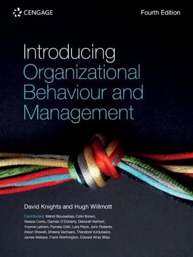 Introducing Organizational Behaviour and Management: Knights, David, Willmott, Hugh ...