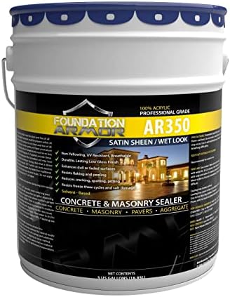 5 GAL Armor AR350 Solvent Based Acrylic Wet Look Concrete Sealer and Paver Sealer | Pricepulse