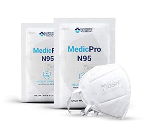 PandMedic – 10 Pack of N95 Face Masks Made in USA, MedicPro N95 Mask ...