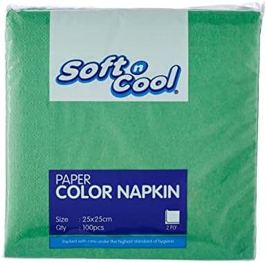 Hotpack 2 Ply Soft n Cool Paper Red Napkins 25cm x 25cm, 100 Pieces ...