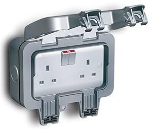 Double Waterproof Outdoor 13Amp Storm Switched 2 Gang Socket IP66 ...