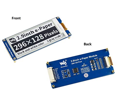 2.9inch e-Paper Display Module, 296x128 Resolution 3.3V/5V Two-Color epaper Display E-Ink Screen ...
