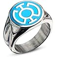 Amazon.com: DC Comics Blue Lantern Corps Stainless Steel Blue Enamel ...