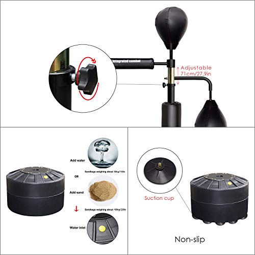 InnoLife MMA Boxing Speed Trainer Punching Spinning Bar with Dual Punch ...