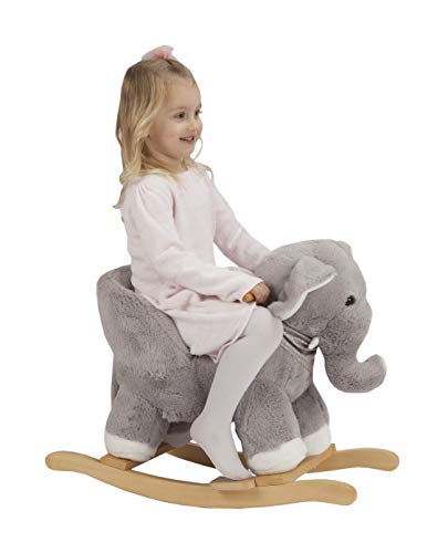 ROCK MY BABY Baby Rocking Horse Elephant with Chair, Plush Stuffed ...
