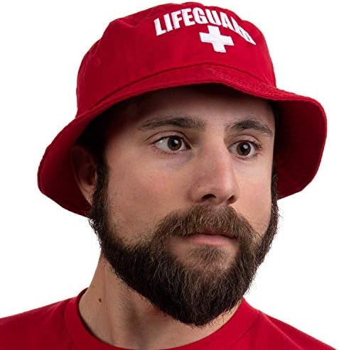 Lifeguard Bucket Hat | Professional Guard Red Sun Cap Men Women Costume ...
