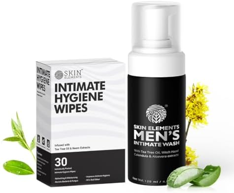 Skin Elements Intimate Hygiene Combo| Intimate Wash Men 120 ml+Intimate ...