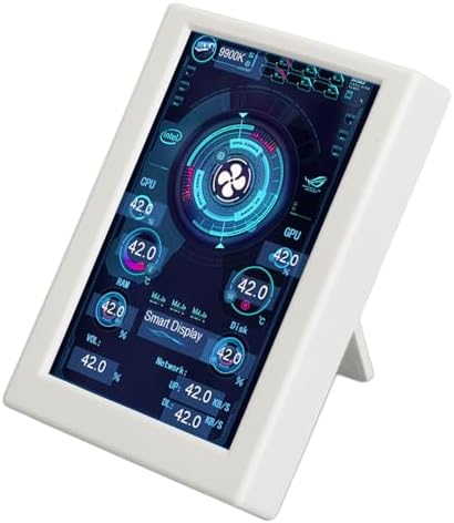 سعر BusoTh Computer Temp Monitor, 3.5in IPS USB PC Temperature Display 360 Degree Rotatable with ...