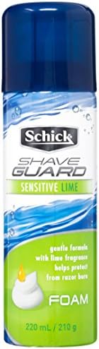 Schick Shave Guard Sensitive Lime Fragrance Shaving Foam-Gentle Formula ...