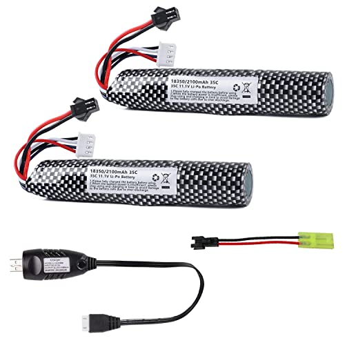 VICMILE Gel Blaster Battery 11.1V 2100mAh 3S Airsoft Batteries with ...
