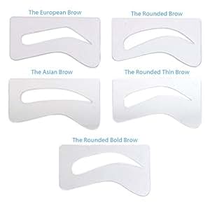 Amazon.com : 25 Microblading Eyebrow Stencil Template Permanent Makeup ...