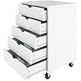 Amazon.com: YITAHOME 5 Drawer Chest, Mobile File Cabinet with Wheels ...